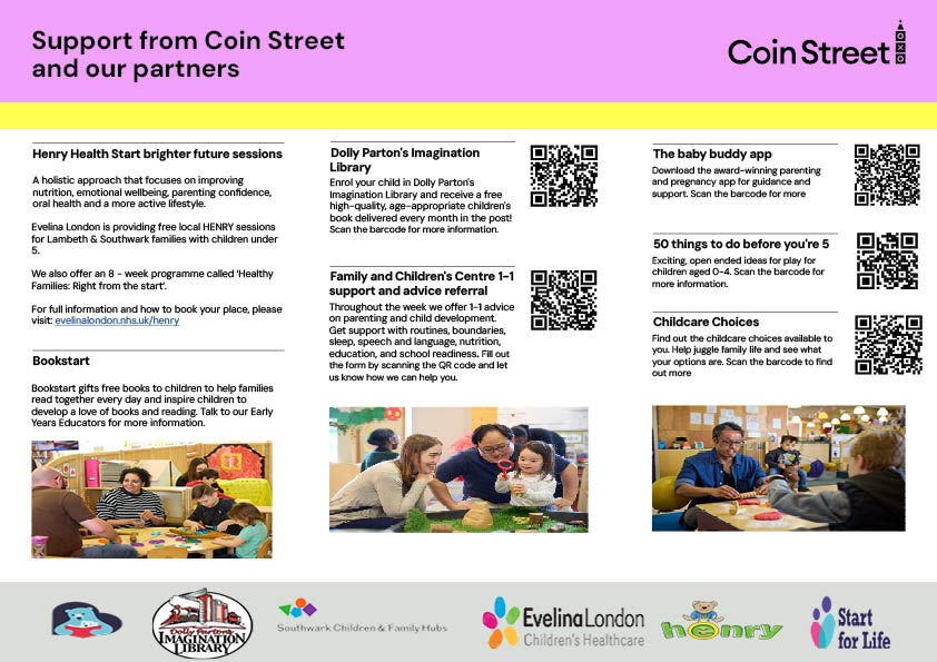Family and Children's Centre Timetable | Coin Street